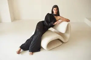 VASILIKI Amalia One-shoulder Satin Jumpsuit