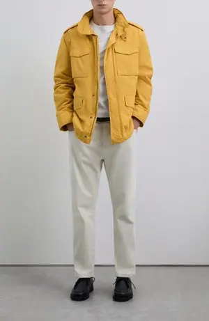 SCALPERS Cotton Military Jacket - Mustard