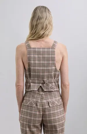 SCALPERS Check Print Vest