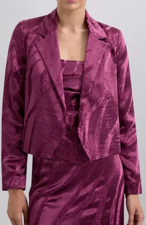 SCALPERS Camou Velvet Blazer - Bouganville