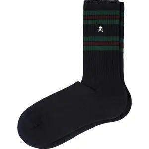 SCALPERS Striped Cotton-Blend Socks Navy