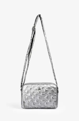 SCALPERS Quilted Crossbody Bag - Silver