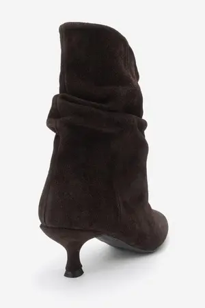 FOREVER & ALWAYS SHOES Balei Leather Pointed Toe Boot - Brown Suede