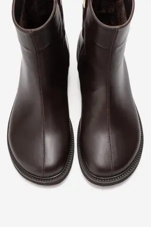 FOREVER & ALWAYS SHOES Lucano Leather Ankle Boot - Brown