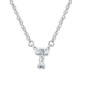BLISS DIAMOND Diamond Initial Pendant Necklace - 14k White Gold