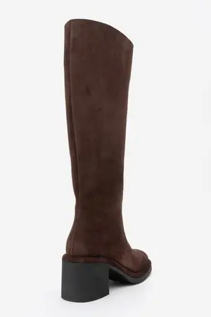 FOREVER & ALWAYS SHOES Leather Knee High Boots - Brown Suede