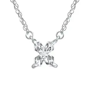 BLISS DIAMOND Diamond Initial Pendant Necklace - 14k White Gold