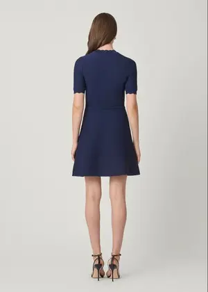 Shoshanna Celeste Flower Embellished Knit Dress