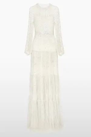 Jenny Packham Tramar Long Dress - Ivory
