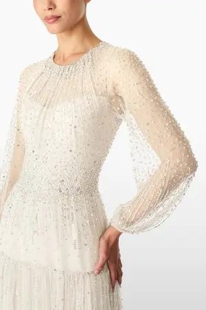 Jenny Packham Tramar Long Dress - Ivory