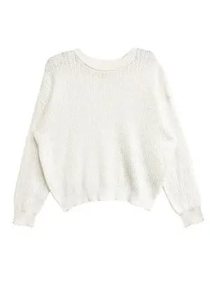 MABEL + HONEY Ribbed Knit Cotton Sweater