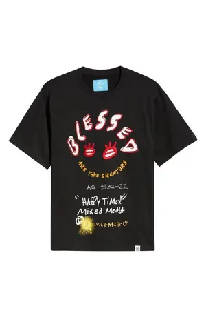 VIC GARCIA WORLD Blessed Embroidered Cotton Graphic T-shirt