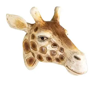 STORIED HOME Giraffe Head Wall Vase - Yellow