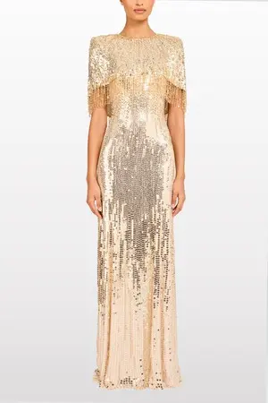 Jenny Packham Sequined Maxi Gowns