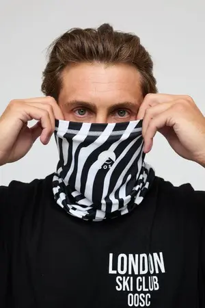 OOSC Neckwarmer Zebra Print - Black And White Zebra Pattern