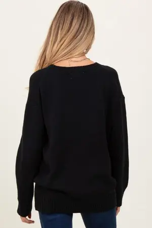 PINKBLUSH Maternity Sweater - Black