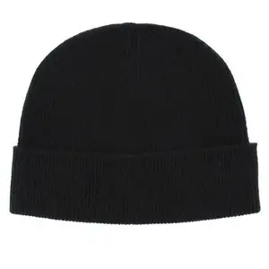 Trafalgar Camden Cashmere Micro Ribbed Beanie - Black
