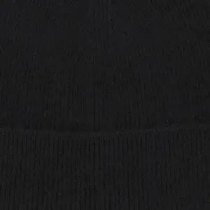 Trafalgar Camden Cashmere Micro Ribbed Beanie - Black