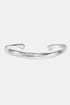 DOWER & HALL Curved Nomad Cuff Bangle - Sterling Silver