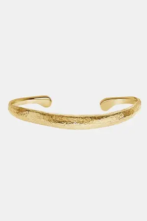 DOWER & HALL Curved Nomad Cuff Bangle - Yellow Gold Vermeil