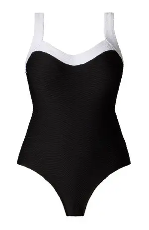 LONGITUDE Sweetheart Inset Tank Long Torso One-piece Swimsuit