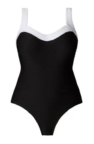 LONGITUDE Sweetheart Inset Tank Long Torso One-piece Swimsuit