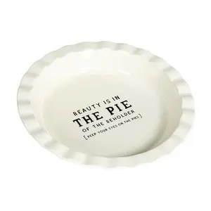 STORIED HOME Pie Dish - White
