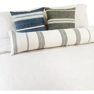 CREATIVE WOMEN Aden Lumbar Pillow Cover - Natural W/gray