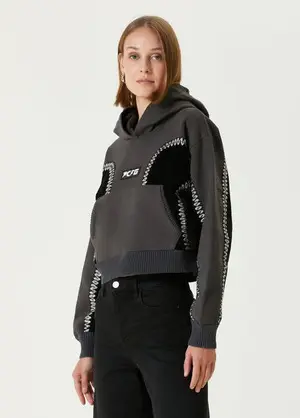 PCFG Panelled Cropped Hoodie