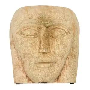 STORIED HOME Hand-carved Face - Brown