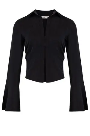 PCFG V-neck Fitted Shirt With Waist Slit