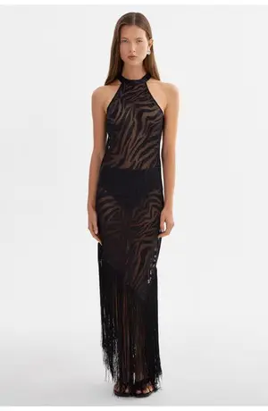 LAMARQUE Jennine Zebra Sheer Dress