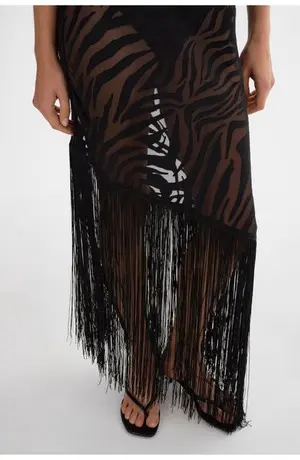 LAMARQUE Jennine Zebra Sheer Dress