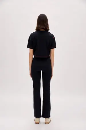 PCFG Cotton Flare Yoga Pants - Black