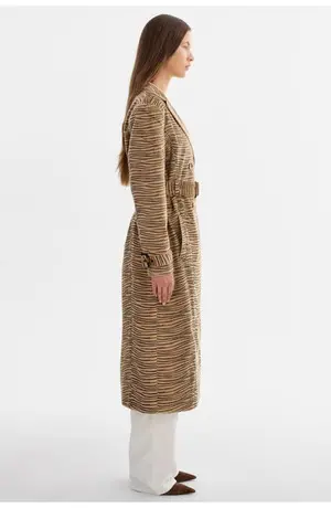 LAMARQUE Tiger Print Trench Coat