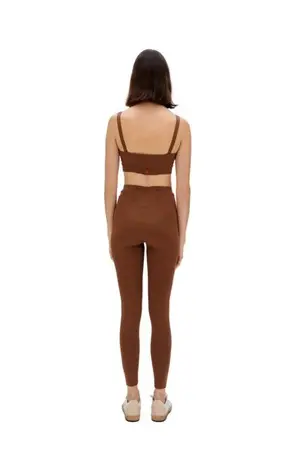 PCFG Legging With Stitch Detail - Brown
