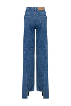 PCFG High-waist Boot-cut Denim Pants - Blue