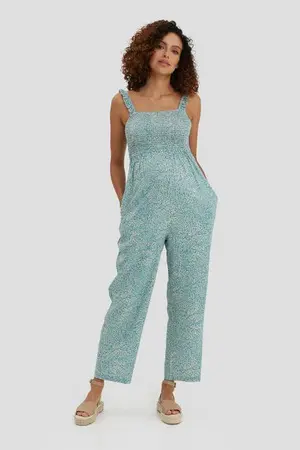 NOM MATERNITY Marais Maternity & Nursing Jumpsuit - Floral