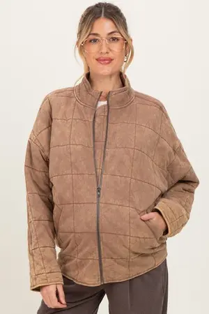 PINKBLUSH Quilted Oversized Jacket