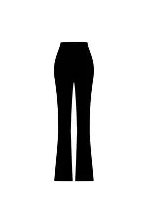 PCFG Cotton Flared Skinny Pants - Black