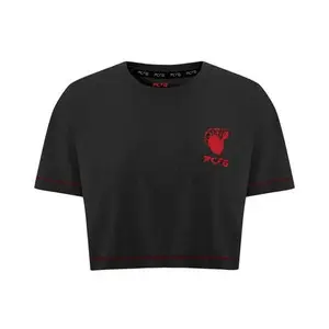 PCFG Cotton Cropped T-shirt With Logo Detail