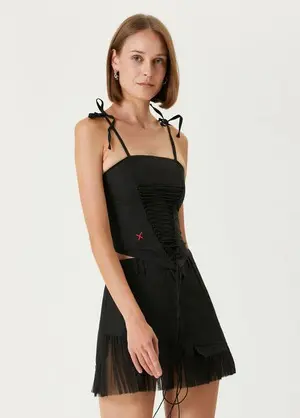 PCFG Corset Top With Tie Detailing