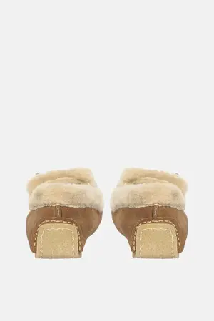JELAVU Moscow Suede Moccasin Slipper - Cognac