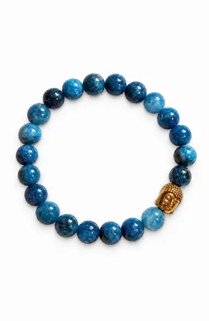 HUMANIST BEAUTY Beaded Bracelet With Buddha Accent Apatite