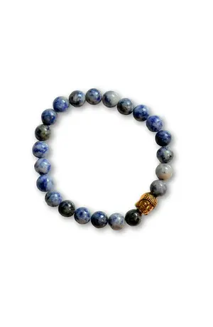 HUMANIST BEAUTY Beaded Buddha Bracelet - Sodalite