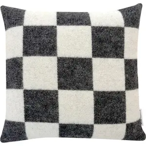 MAISON DEUX Checkerboard Cushion Cover - Black