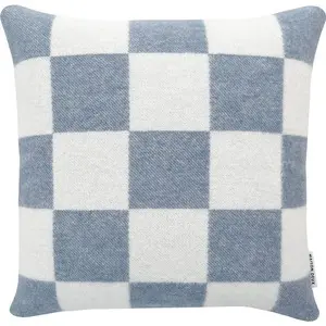 MAISON DEUX Checkerboard Cushion Cover Blue