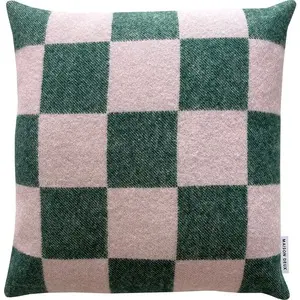MAISON DEUX Checkerboard Cushion Cover - Green
