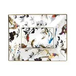 Roberto Cavalli Large Rectangular Tray Garden's Birds