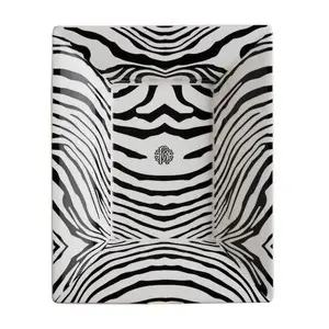 Roberto Cavalli Large Rectangular Tray Zebrage